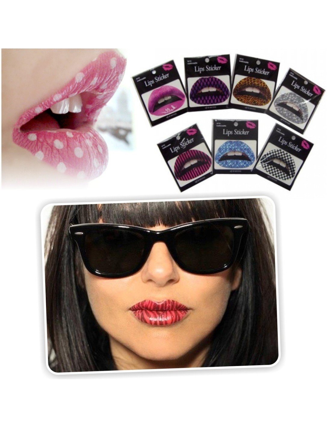 ⭐ Labial en sticker tatoo duradero, fácil de colocar diseño exclusivo