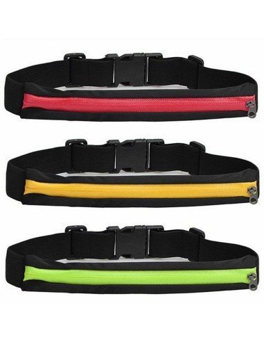 ⭐ Correa deportistas Cinturón con Bolsillo canguro Running Bumbana Color Verde limón Diseño ...