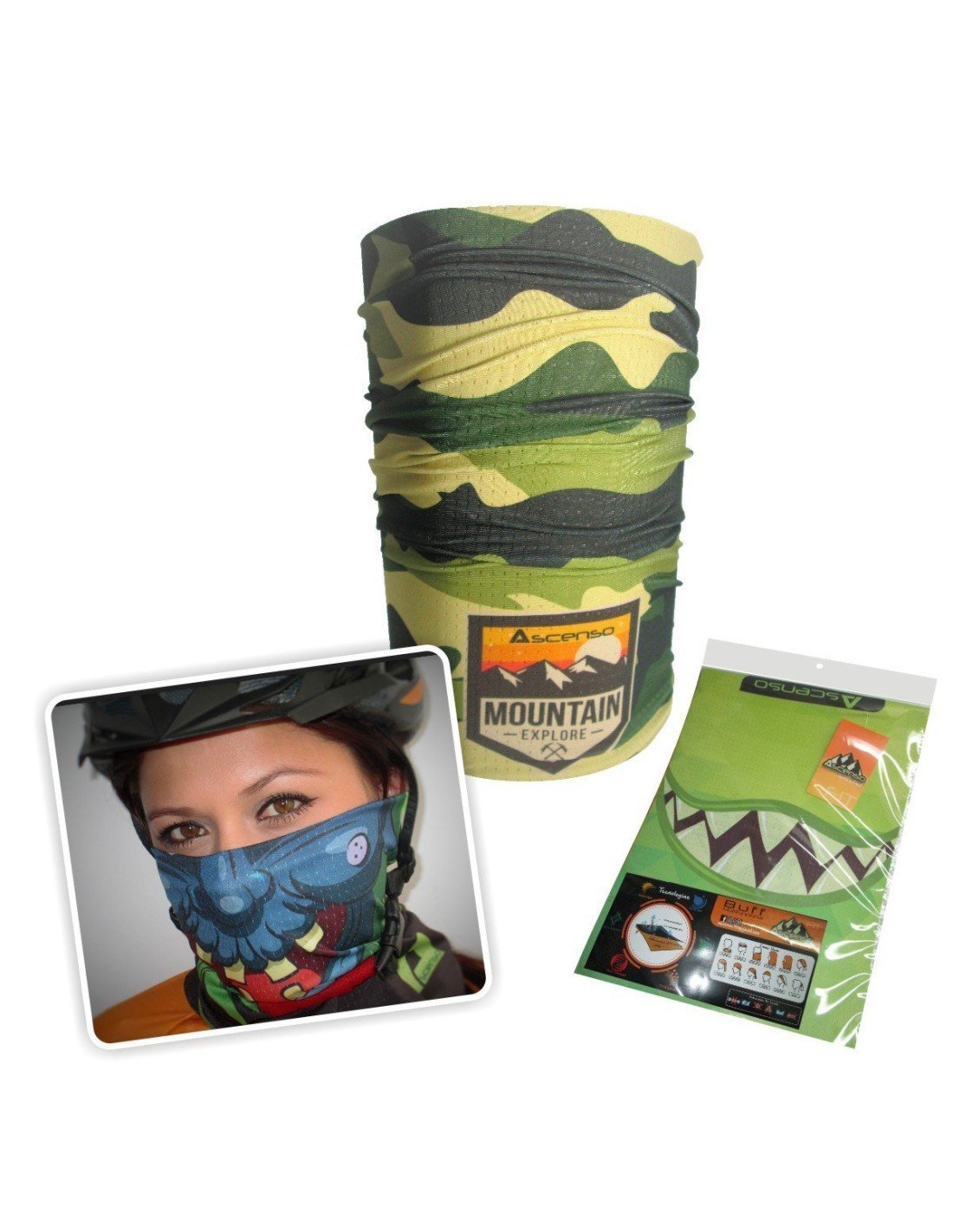 Buff Multifuncional Ascenso Fashion Ideal para deportistas, yoga Buff ...