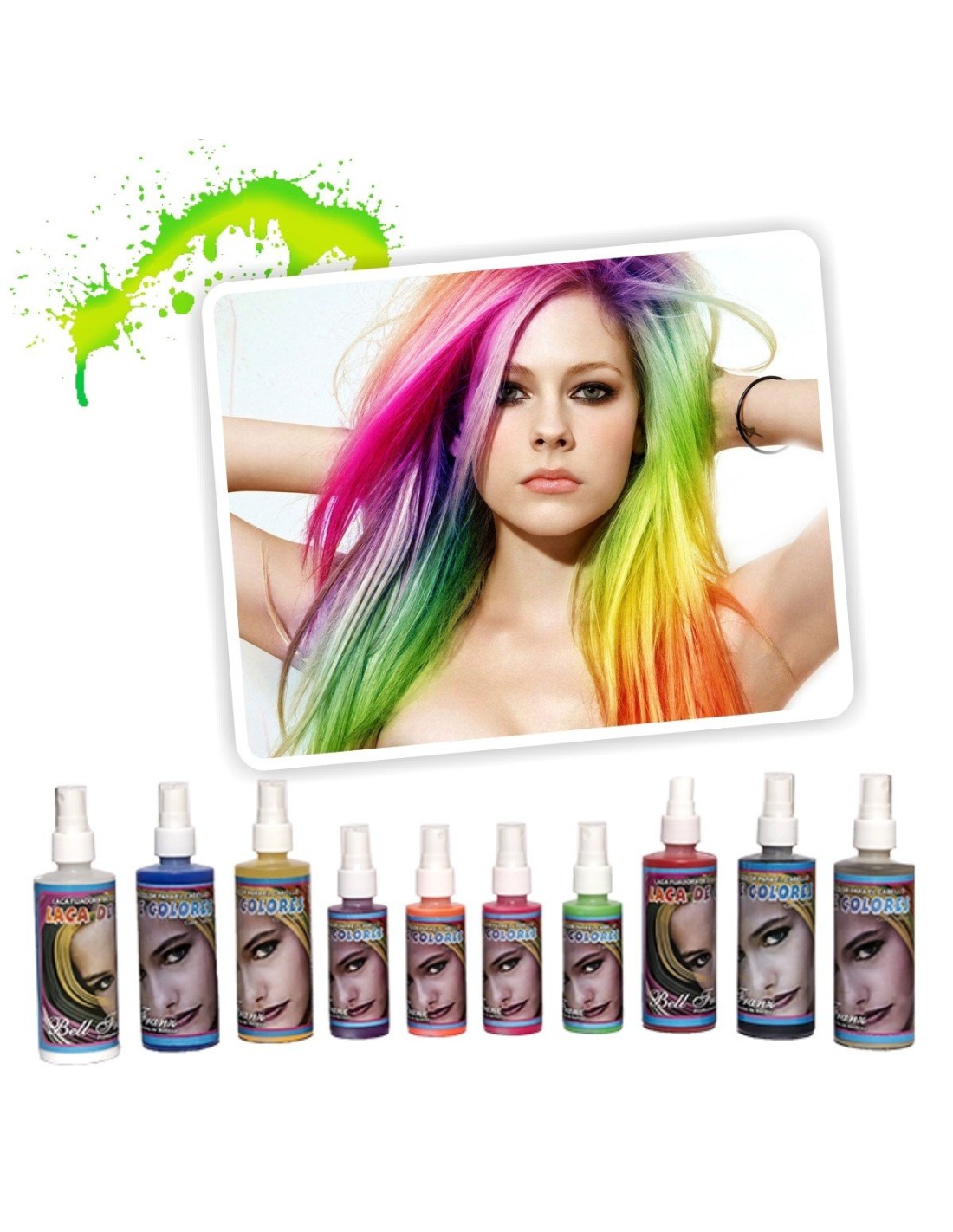 ⭐ Tintura en Laca Temporal para Cabello Azul Rey