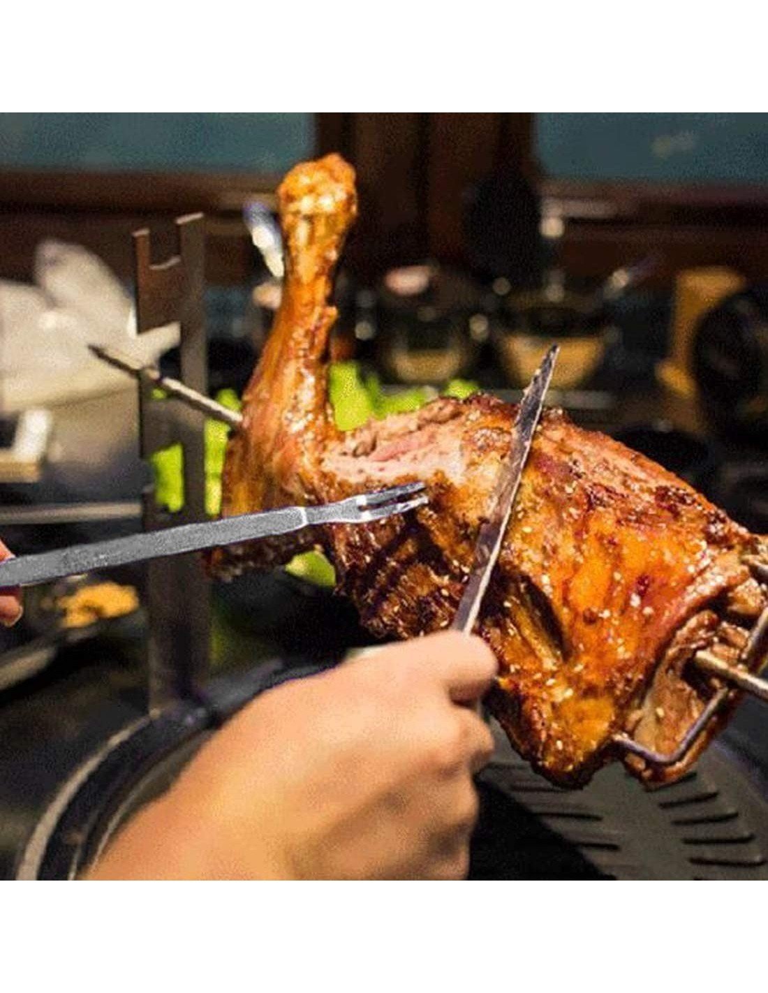 ⭐ Setx2 BBQ Tenedor y cuchillo Parrilla ternera llanera