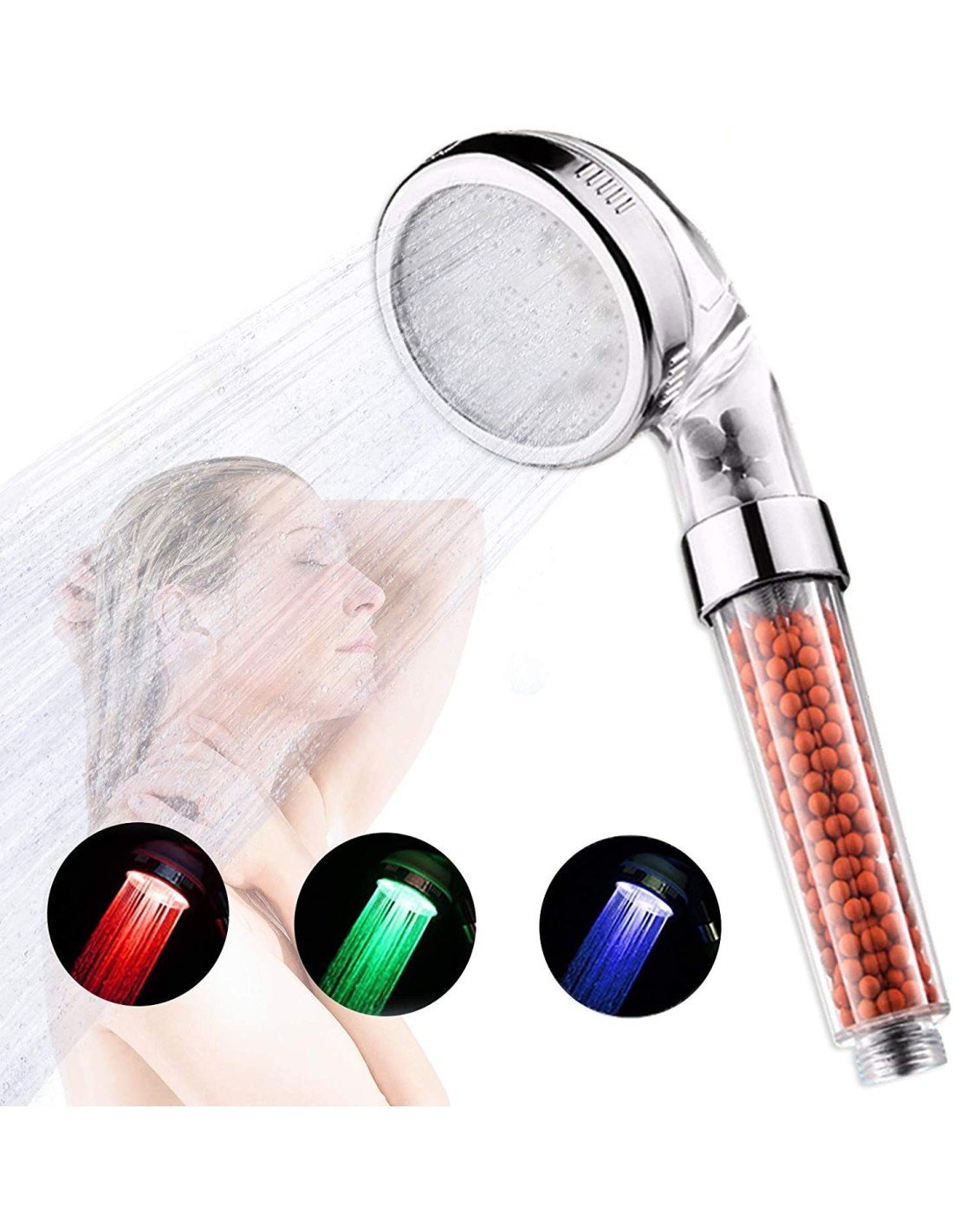 ⭐ Ducha Shower Led en Colores con Sensor de Temperatura Spa