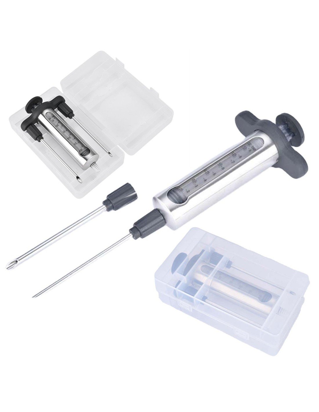 ⭐ Jeringa Inyector Sazonador De Carnes Agujas Adobar Pollo Pernil Pavo ...