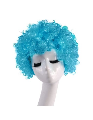 ⭐ Peluca Afro de Fantasía Turquesa