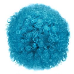 ⭐ Peluca Afro de Fantasía Turquesa