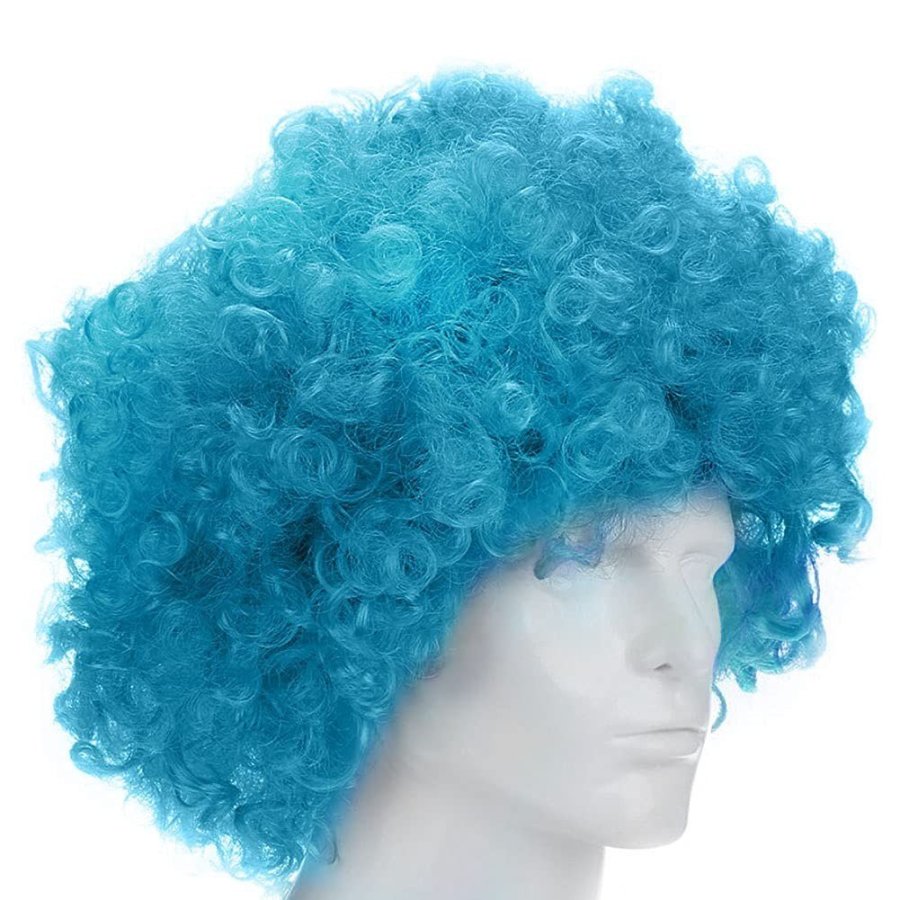 ⭐ Peluca Afro de Fantasía Turquesa