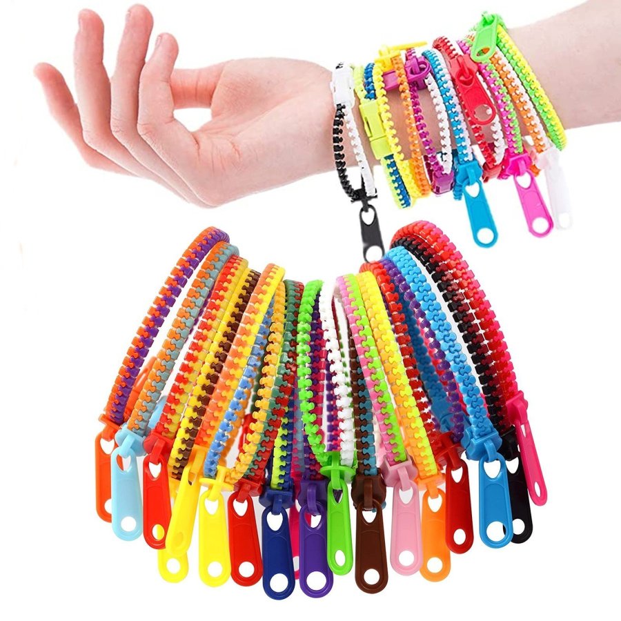 ⭐ Setx6 Pulseras de Amistad con Cremallera Zipper Bands Color ...
