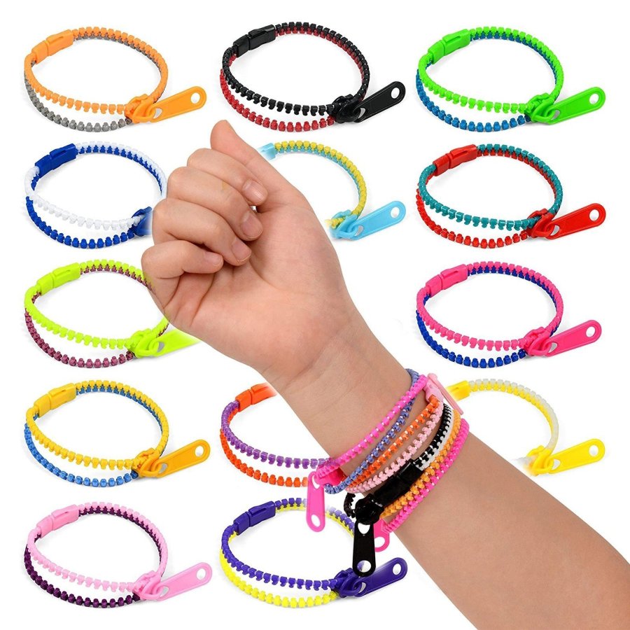 ⭐ Setx6 Pulseras de Amistad con Cremallera Zipper Bands Color ...