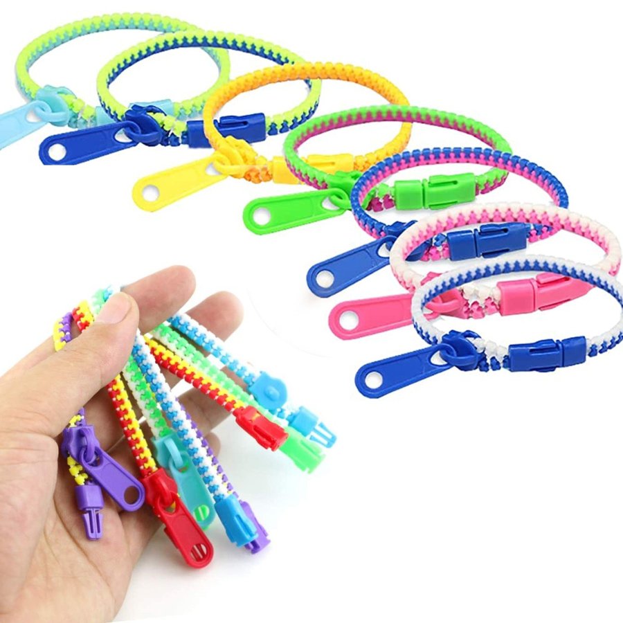 ⭐ Setx6 Pulseras de Amistad con Cremallera Zipper Bands Color ...