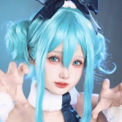 ⭐ Lentes Cosplay HotBlood Cyan Halloween Color Azul Claro